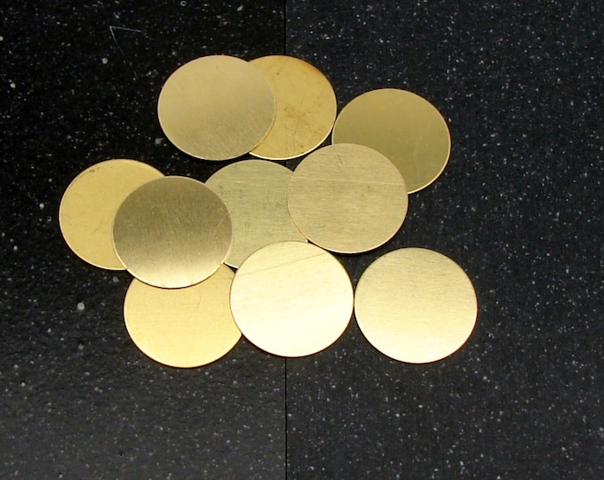 1 Brass Disc 24 Gauge Pack of 10 - Etsy