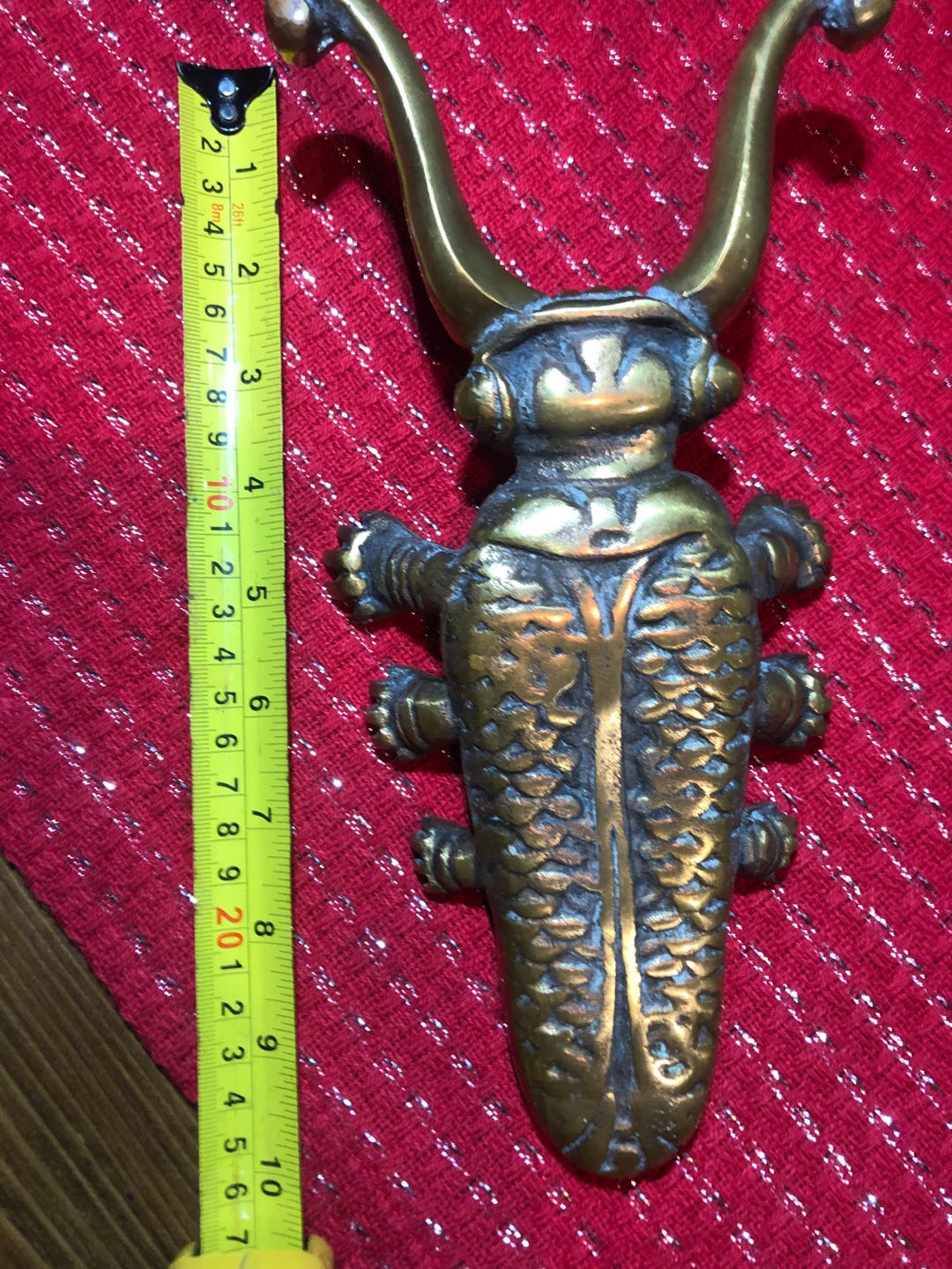 Vintage, Antique, Brass Bug, Scarab Boot Jack, Beetle Figurine Heavy ...