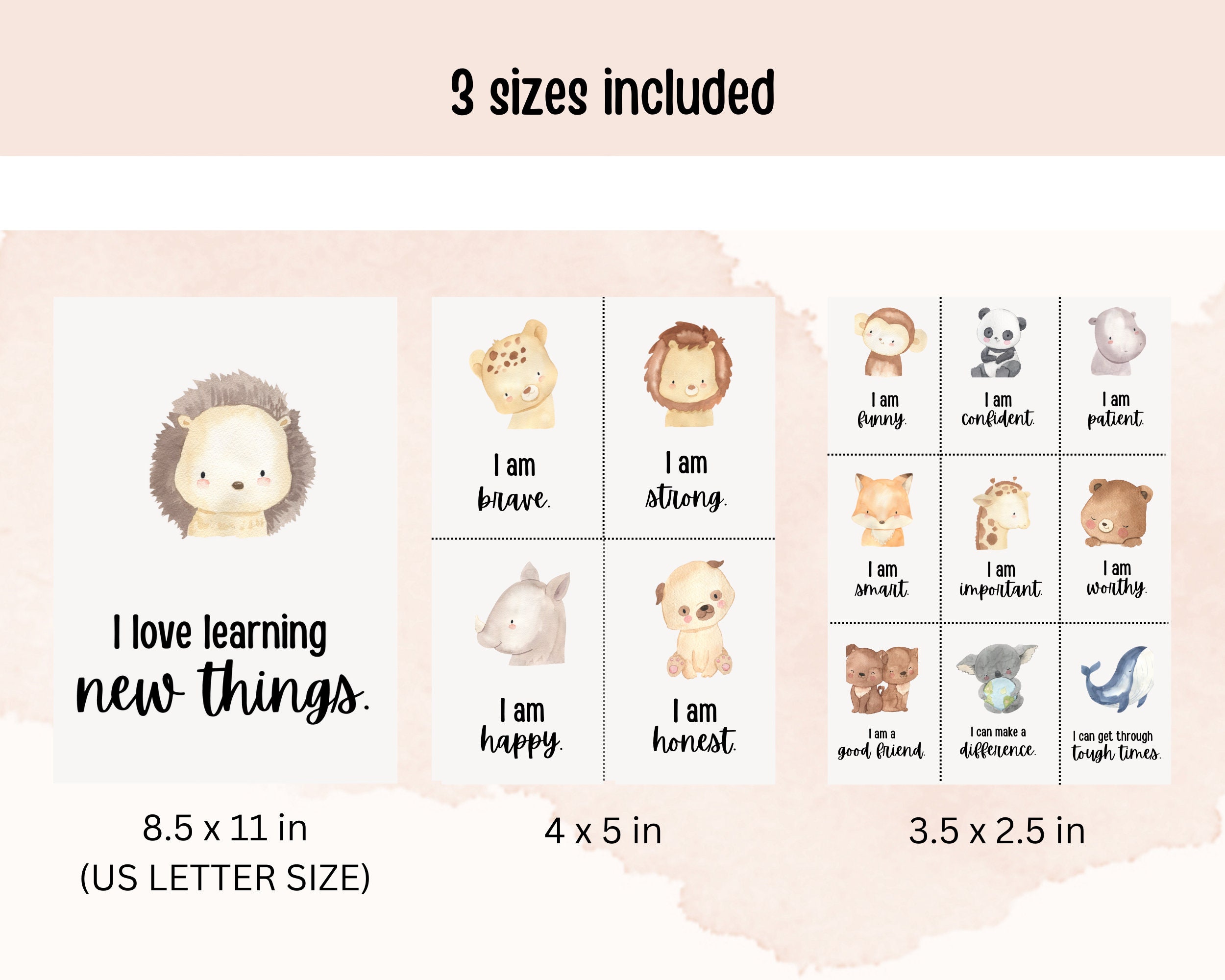 Affirmation Cards for Kids Printable, Positive, Lunchbox Cards ...