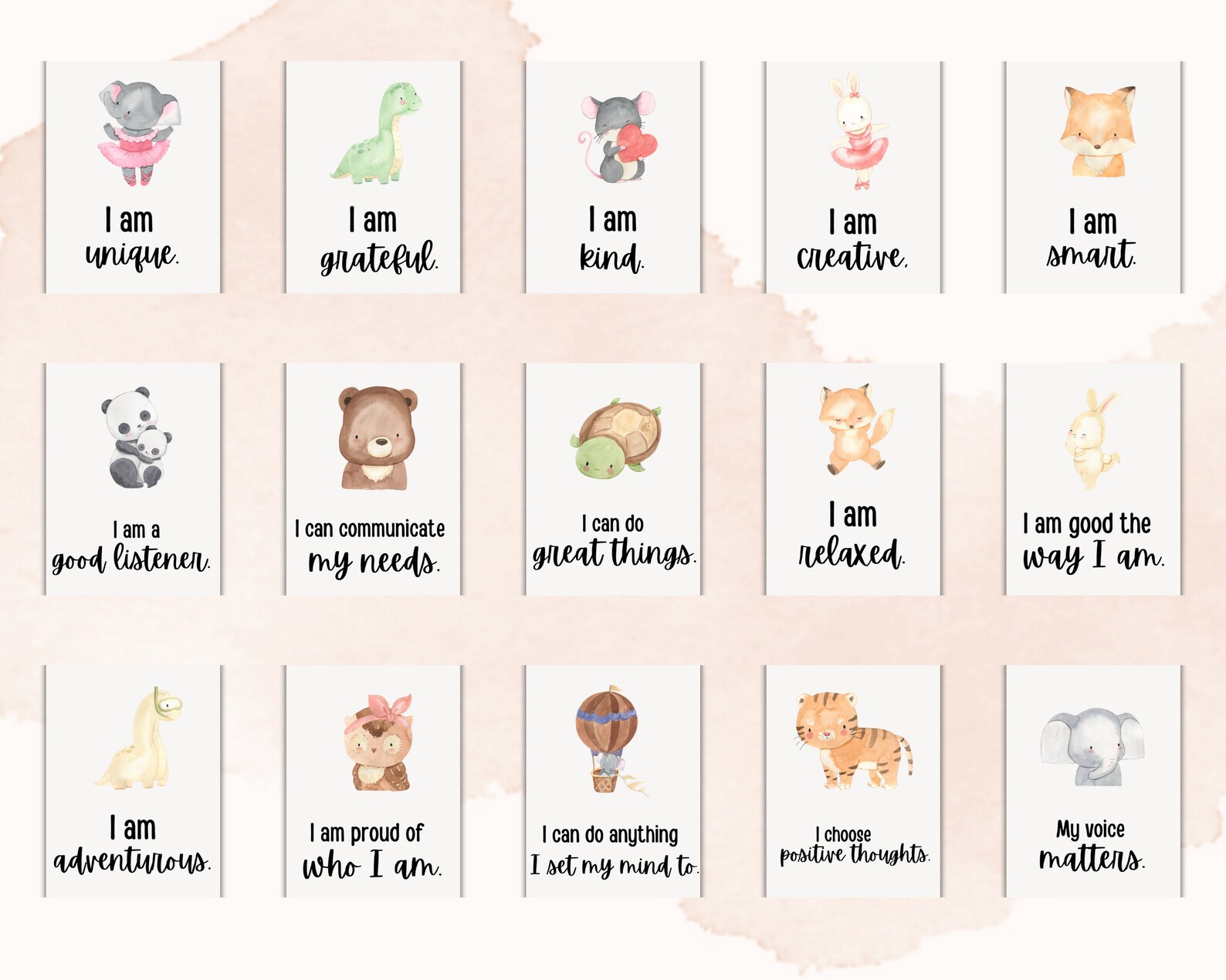 Affirmation Cards for Kids Printable, Positive, Lunchbox Cards ...