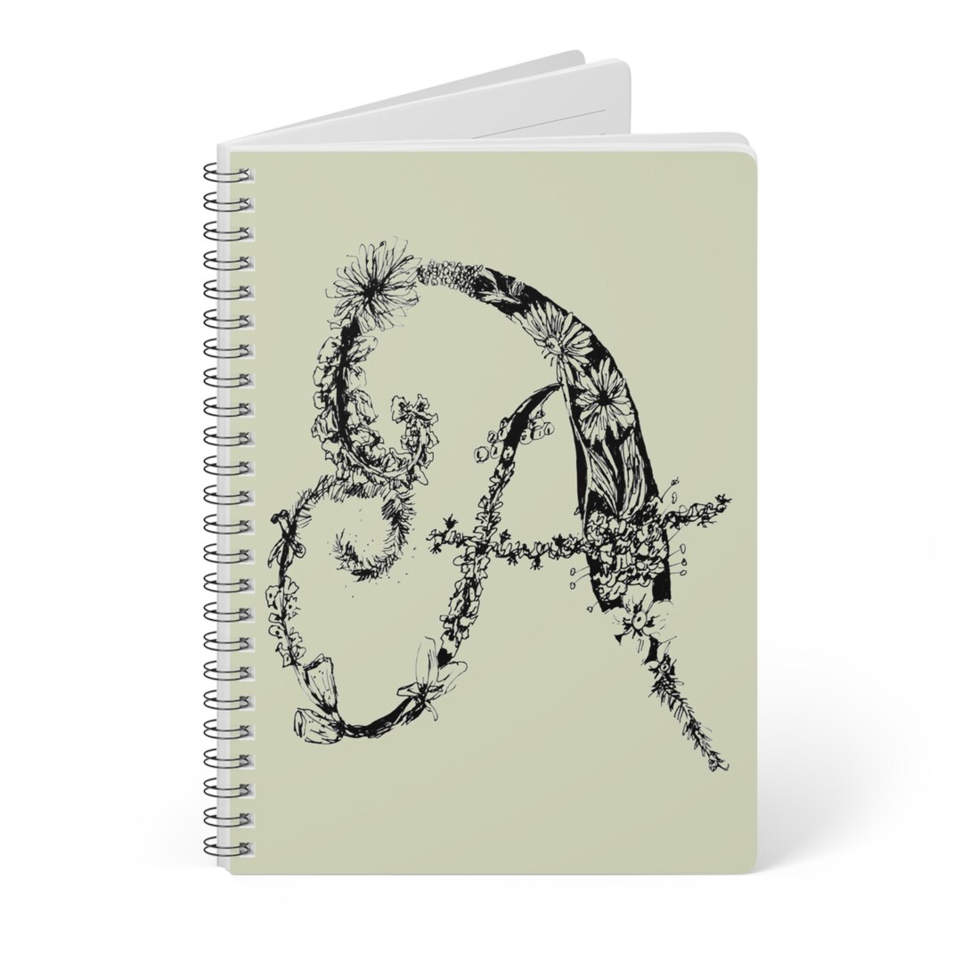 Wire Bound Initials A5 Notebook - Etsy