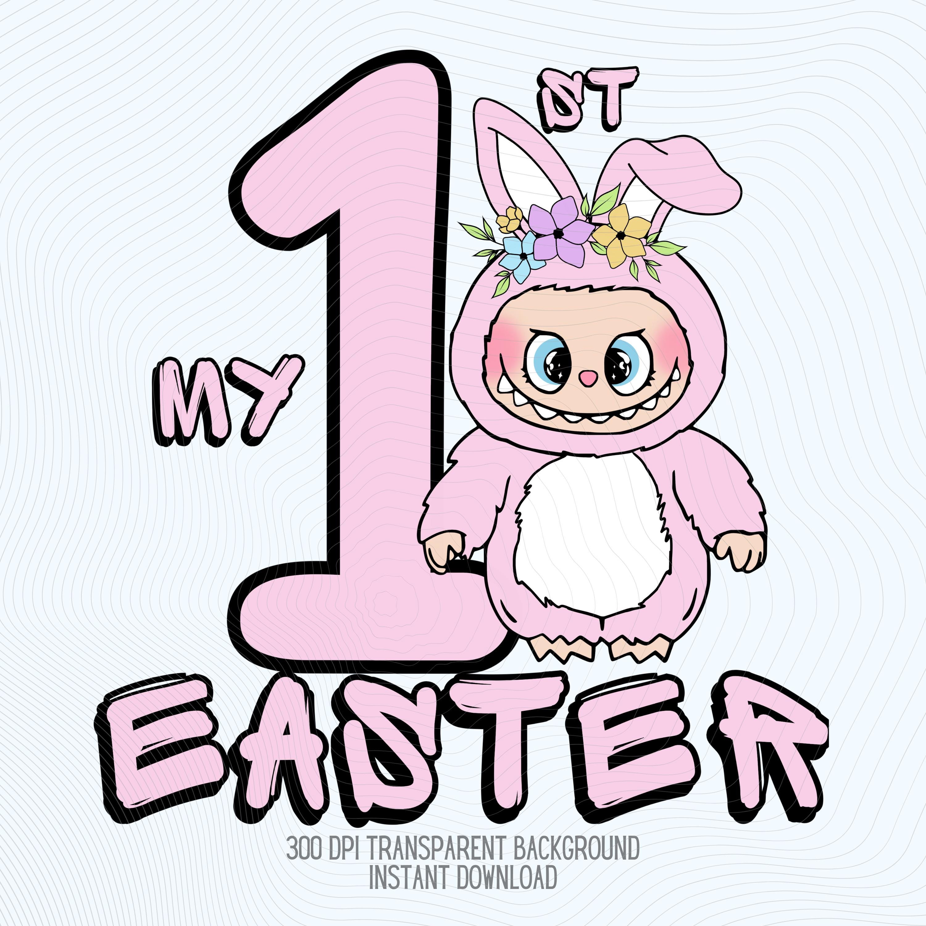 My First Easter Clipart, Labubu Clipart, Labubu Easter Clipart, Cute ...