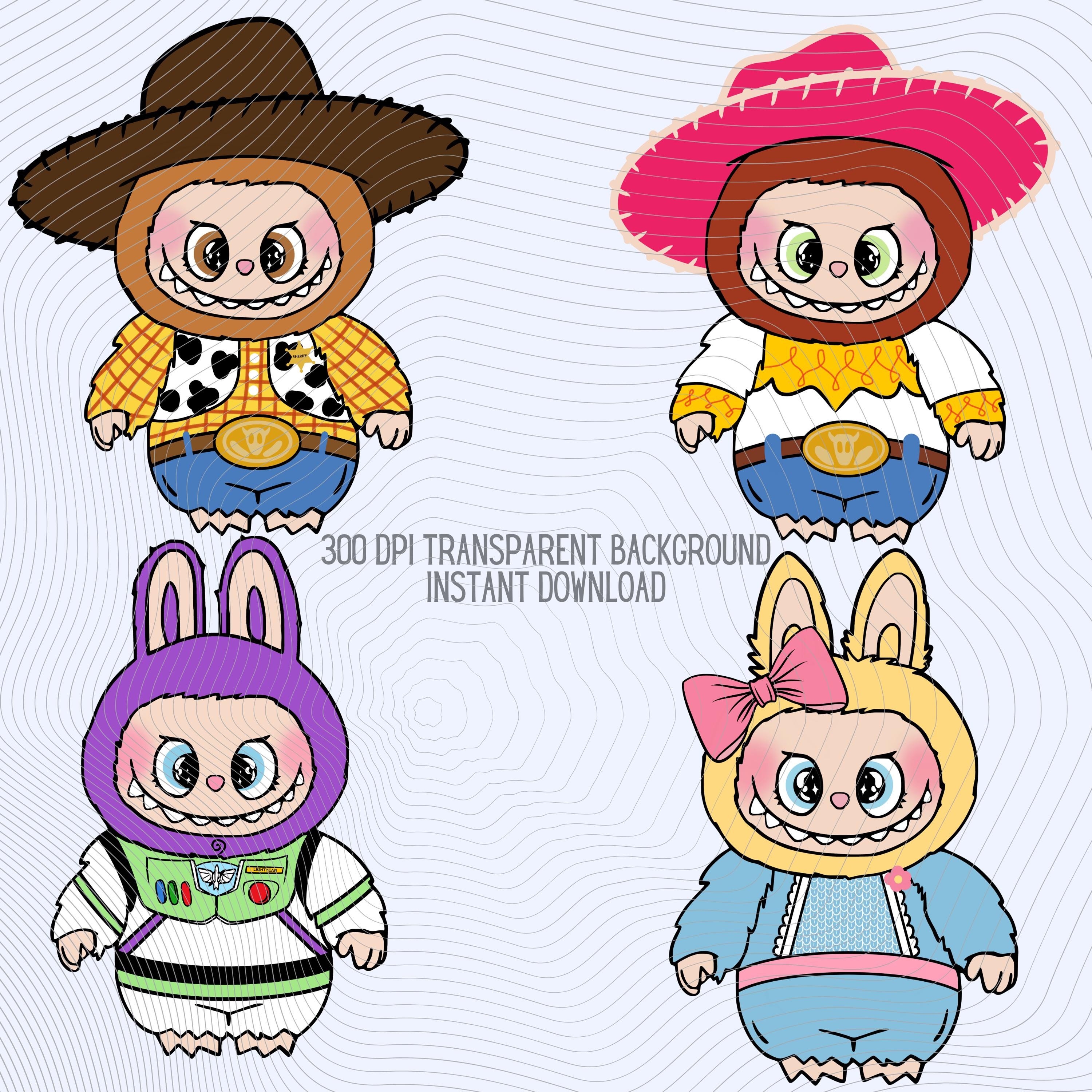 Labubu Clipart, Toy Story Clipart, Stickers Png, Labubu Sublimation ...
