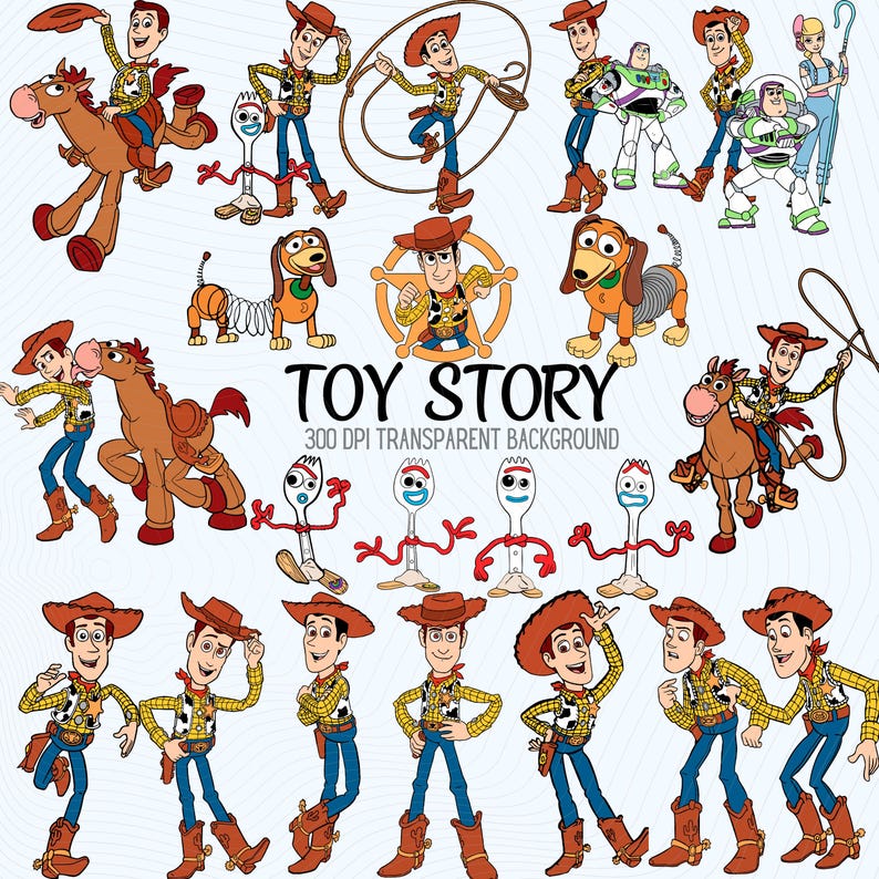 Toy Story png, Toy Story clipart, Alphabet and number Inspired by Woody ...