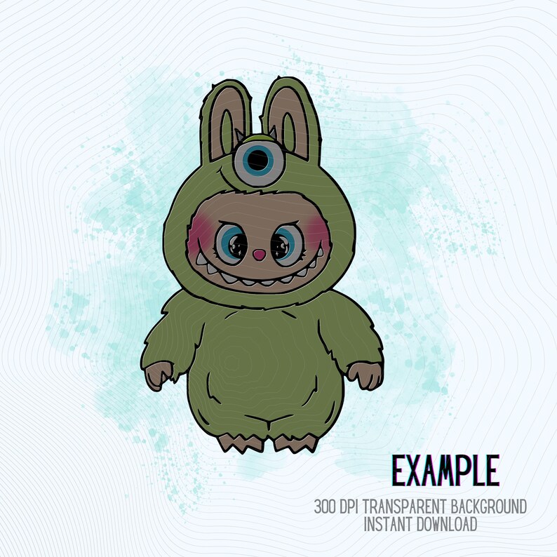 Labubu 3D Clipart, Monster Inc Clipart, Labubu Stickers Png ...