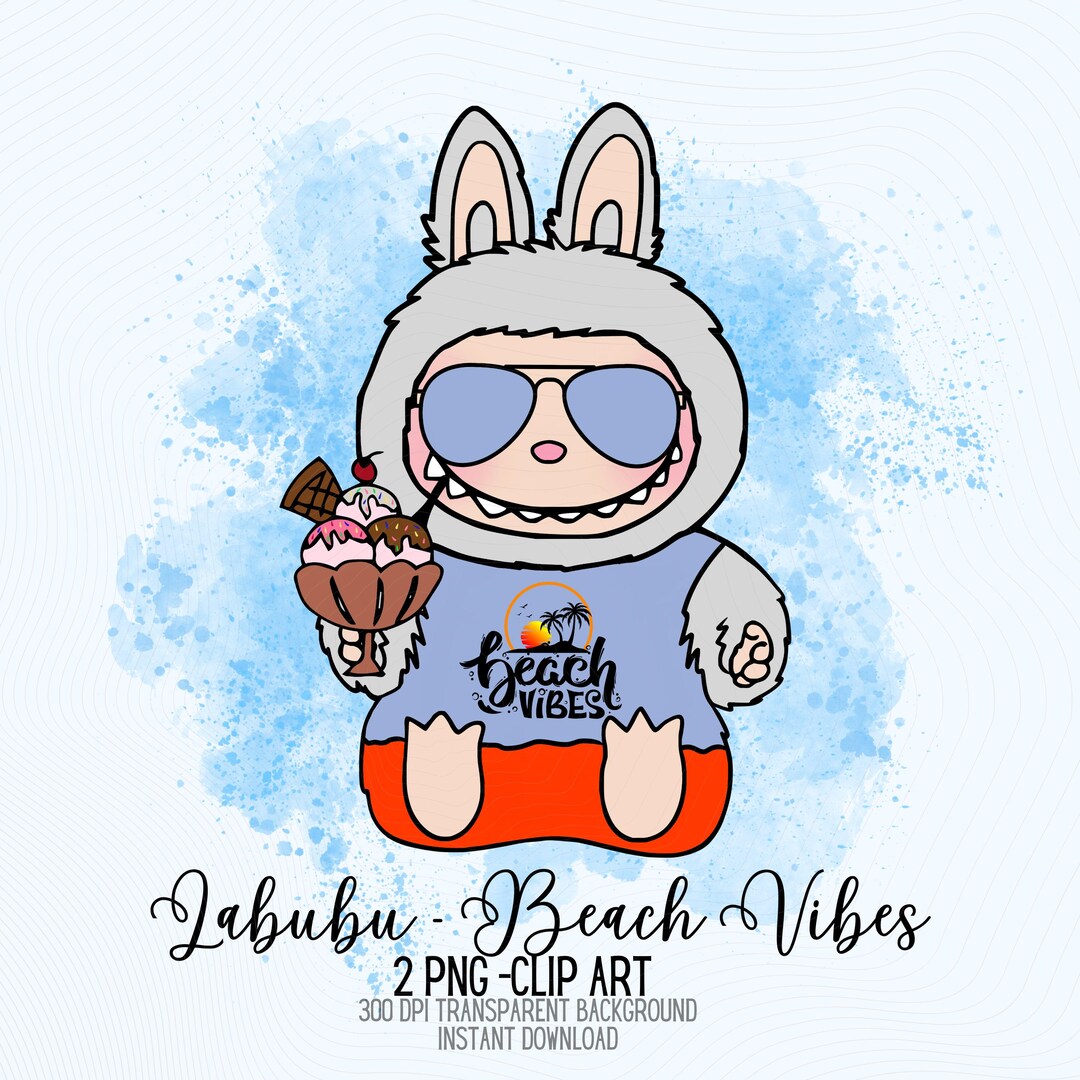Labubu Clipart, Labubu Png, Beach Vibes Clipart, Stickers Png ...
