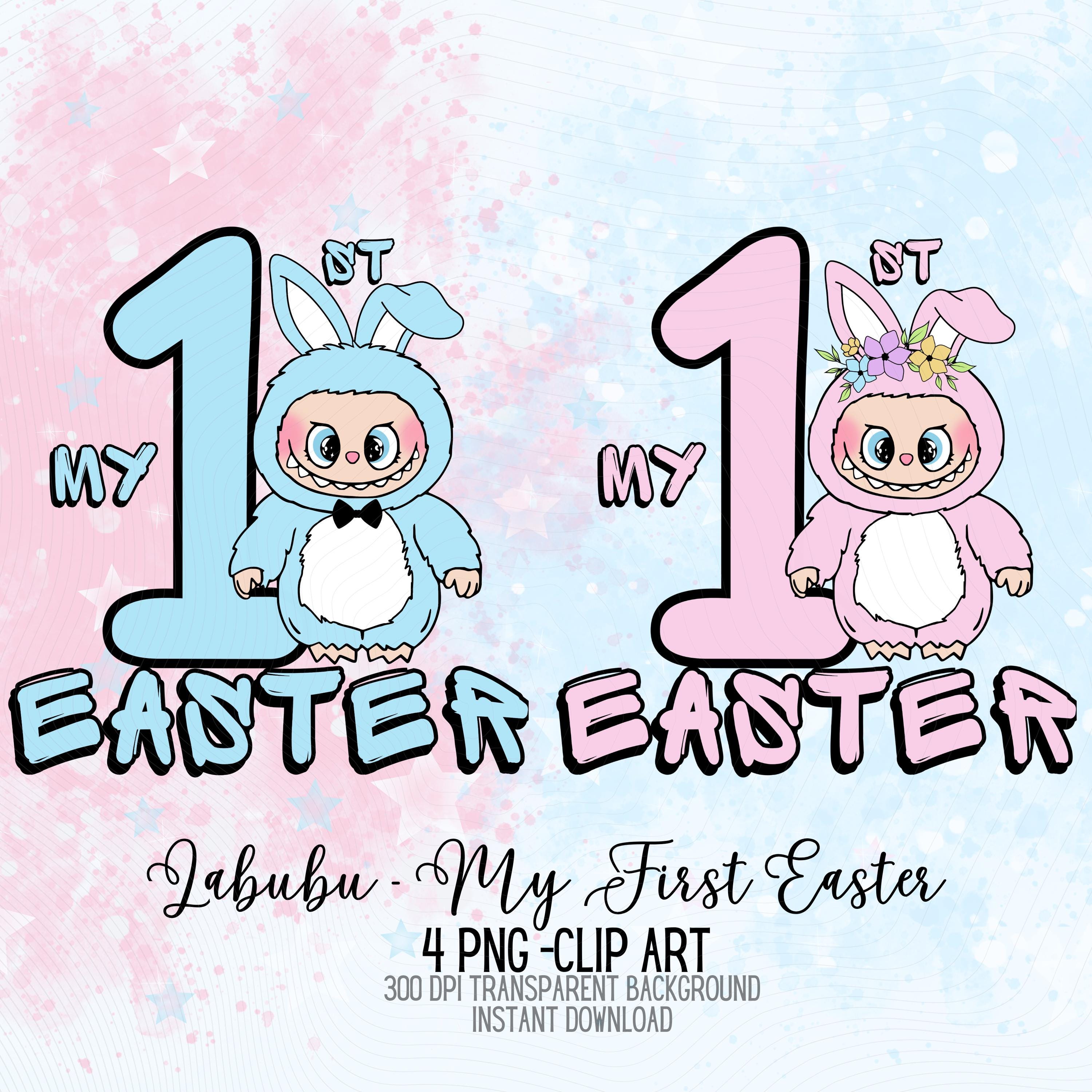 My First Easter Clipart, Labubu Clipart, Labubu Easter Clipart, Cute ...