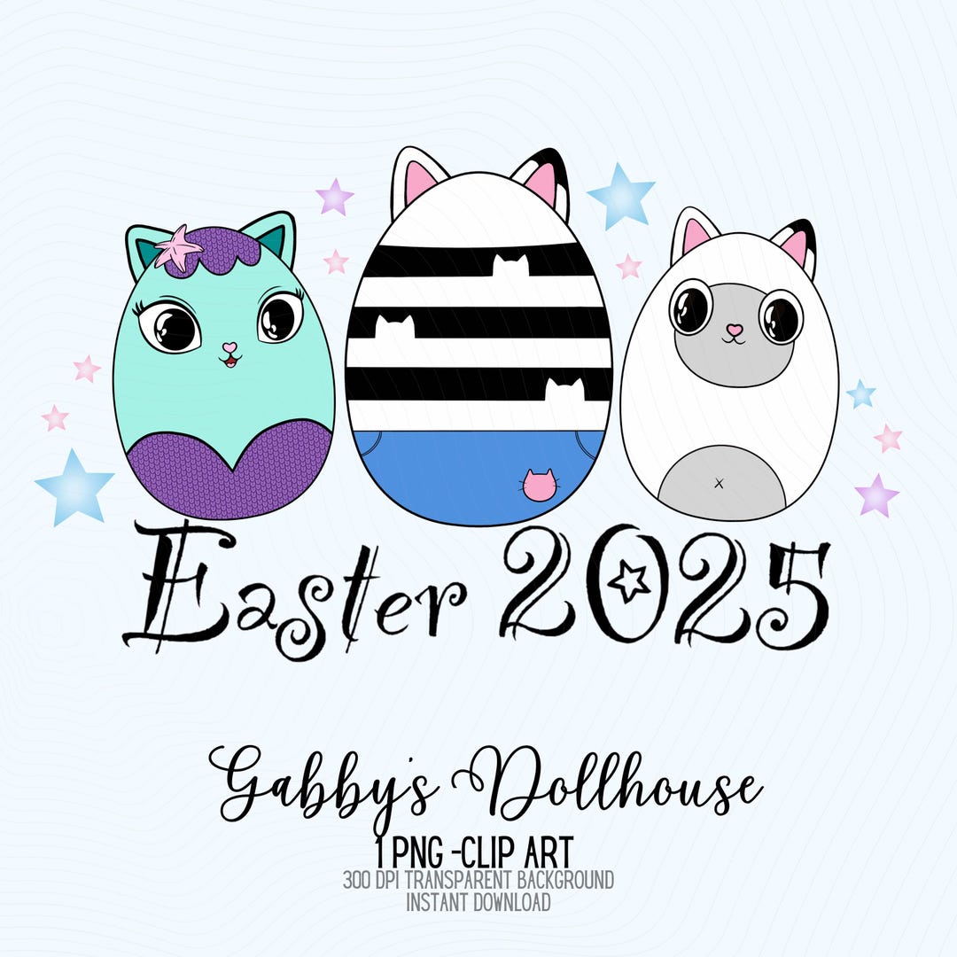 Gabby's Dollhouse Easter Eggs, Gabby's Dollhouse Clipart, Easter ...