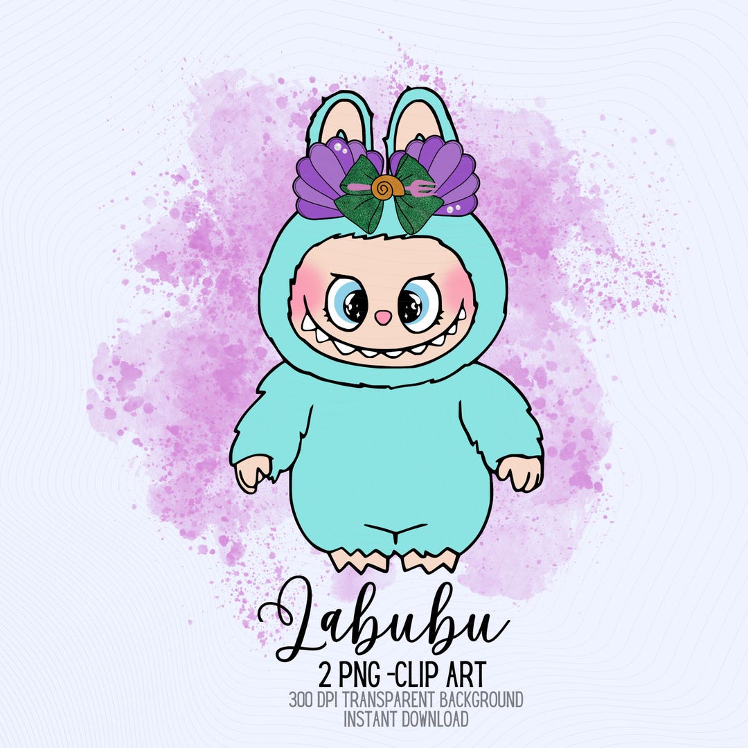 Labubu Clipart, Labubu PNG, Little Mermaid Ariel PNG, Little Mermaid ...