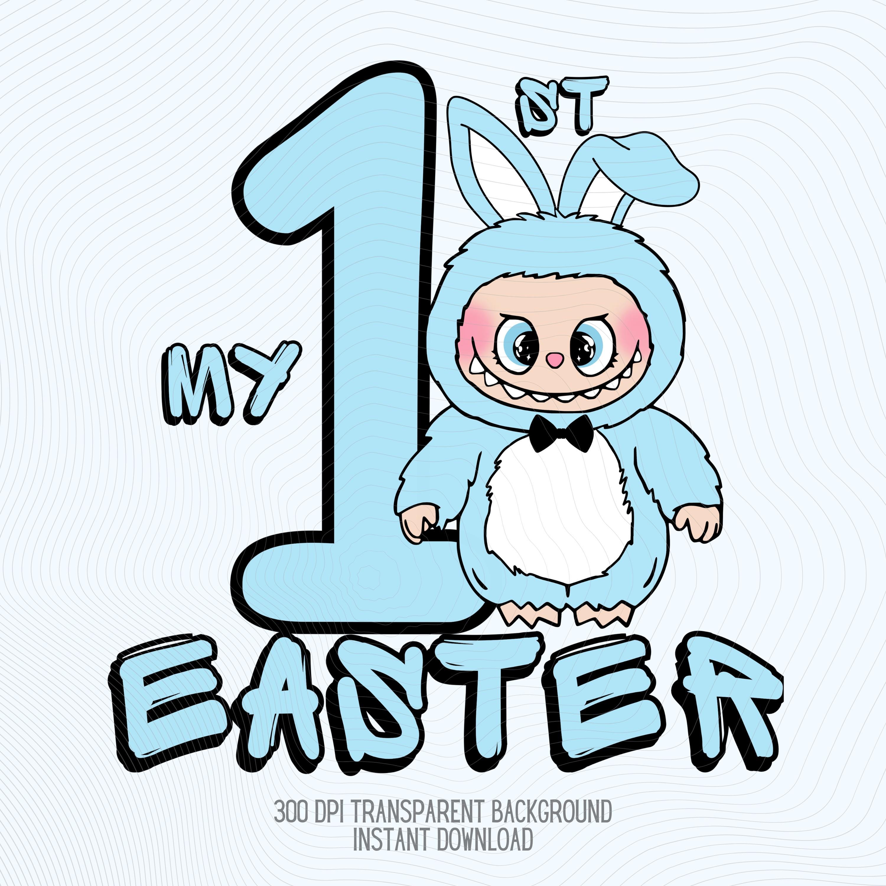 My First Easter Clipart, Labubu Clipart, Labubu Easter Clipart, Cute ...