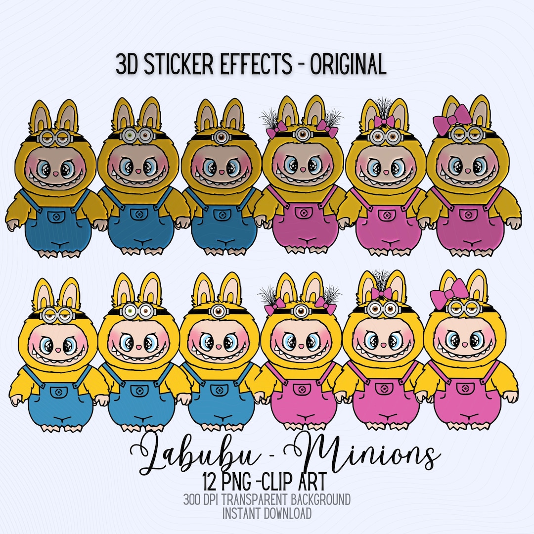Labubu Minions Clipart, Minions Clipart, Labubu Png, Minions Stickers ...