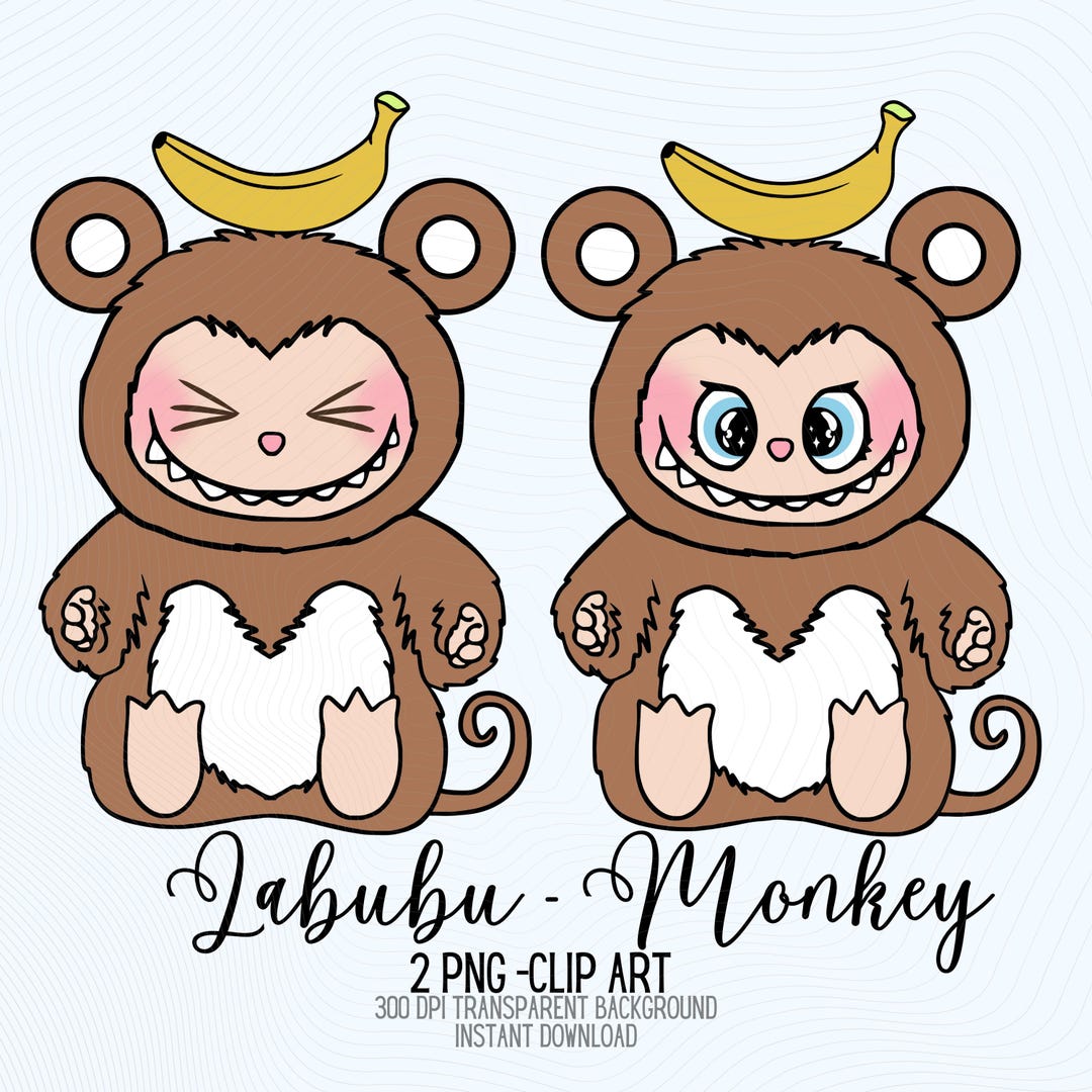 Labubu Clipart, Monkey Clipart, Stickers Png, Labubu Sublimation ...