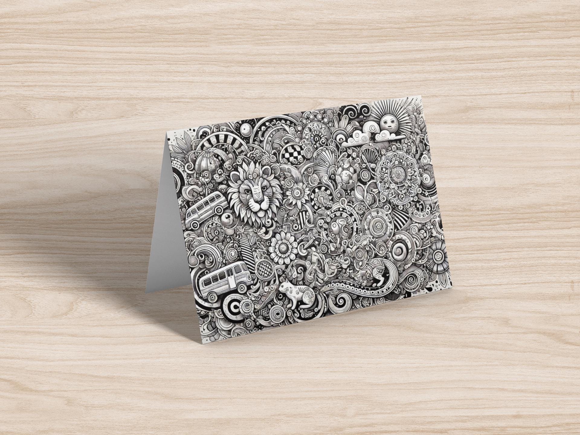Black & White Doodle Art | Hand-drawn Psychedelic Illustration ...