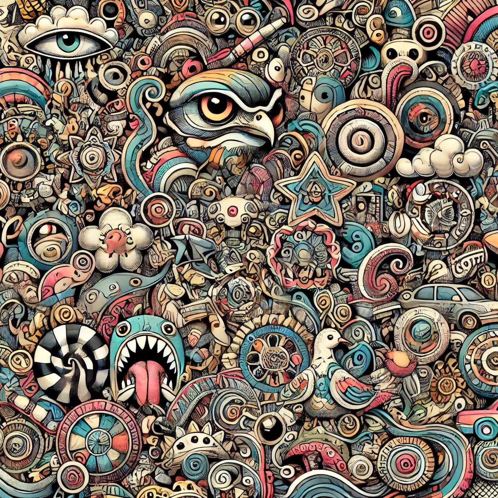 Surreal Doodle Art | Hand-drawn Digital Illustration | Psychedelic ...