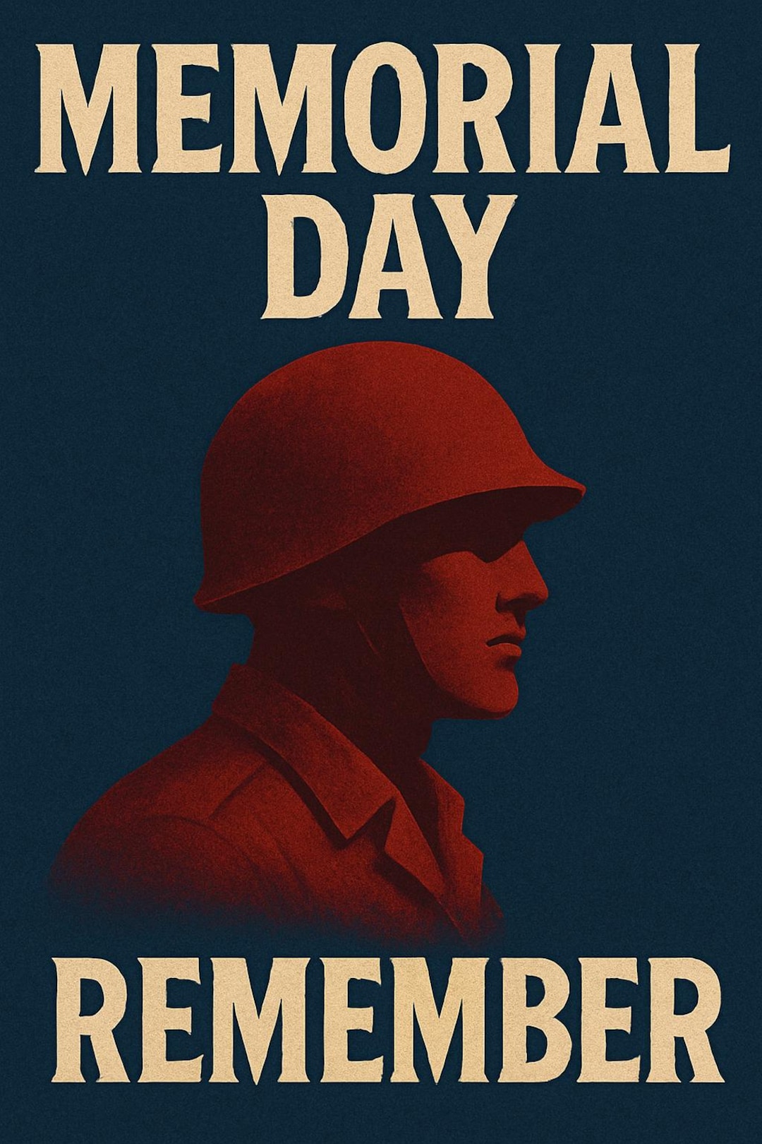 Memorial Day Poster “remember” – Vintage Patriotic Military Art – WWII ...