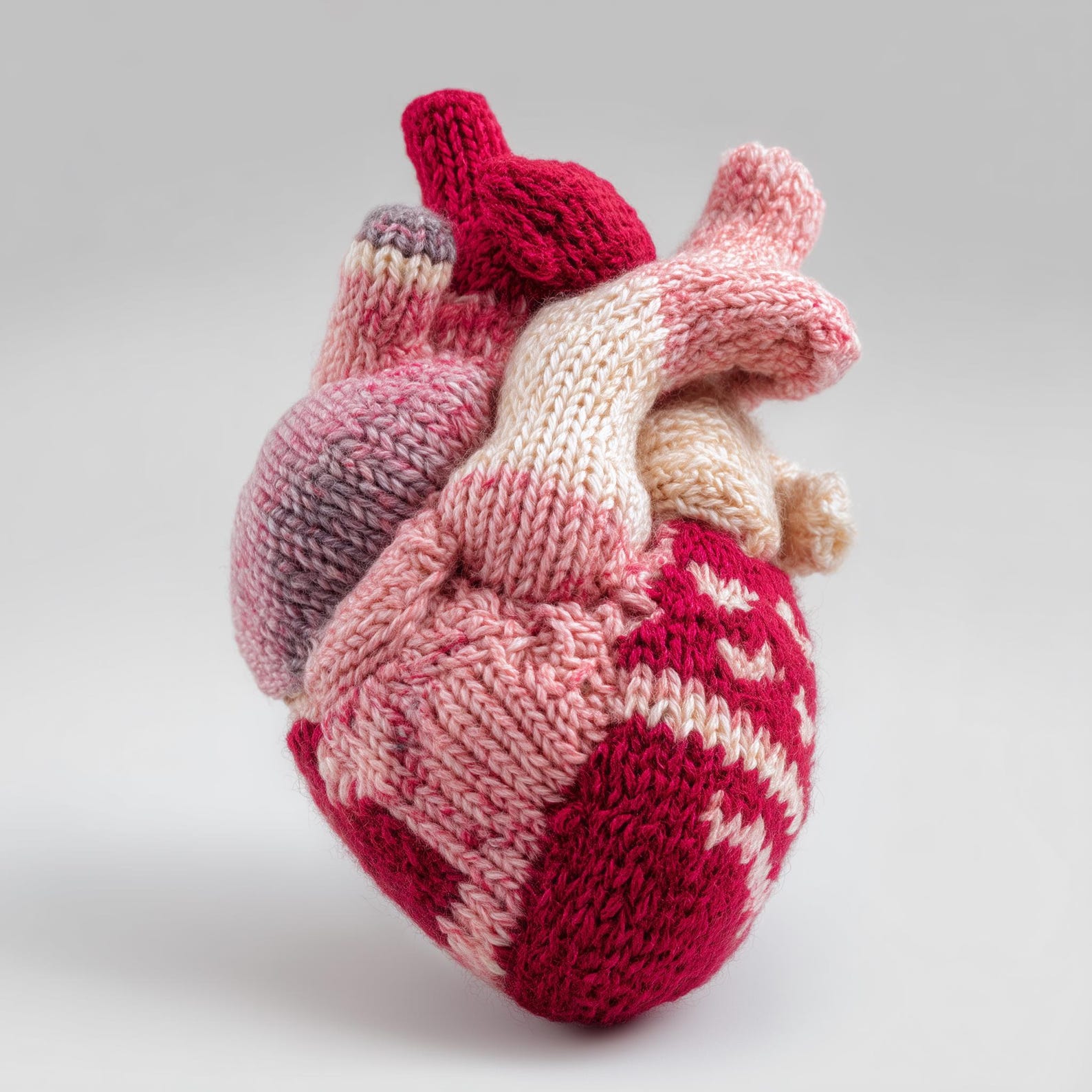 Knitted Human Heart Look – Digital Illustration Only (JPG), No Knitting ...
