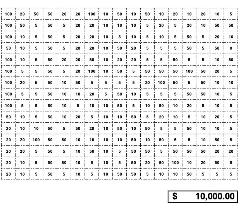 10,000 Saving Bill Counter - Savings Resolution 2026 Resolution, Goals ...