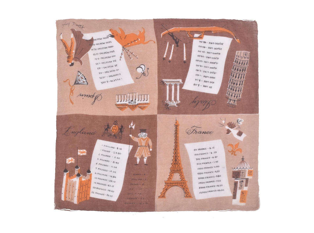 Vintage Handkerchief Tammis Keefe Handkerchief 50s Handkerchief 50s ...