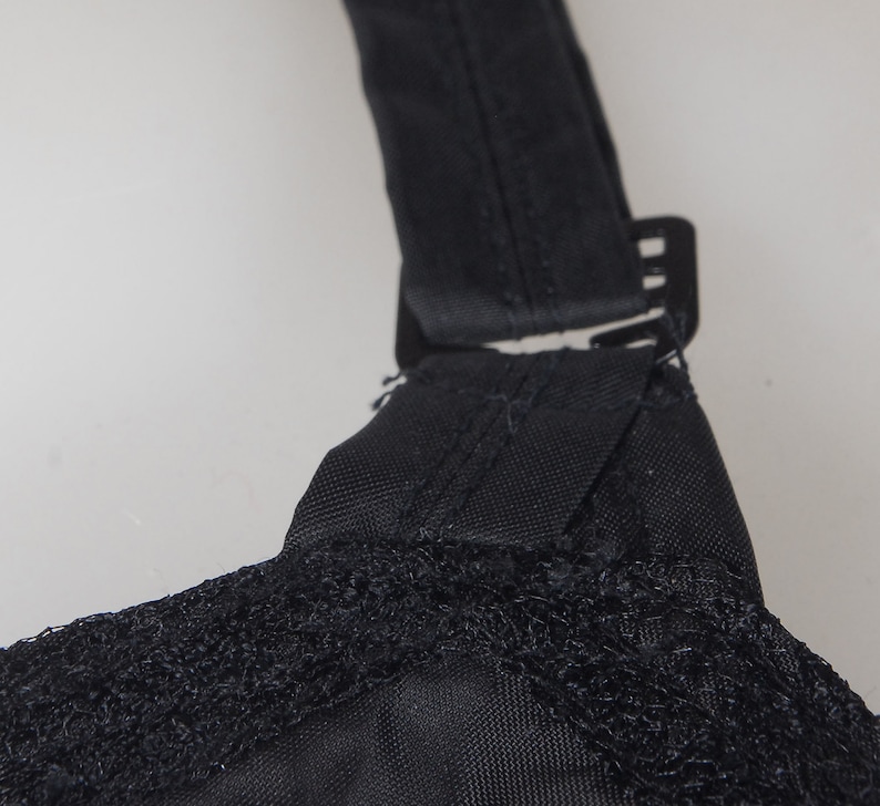 Vintage 50s Black Nylon Long Line Bullet Bra 40D - VFG Please Read the ...
