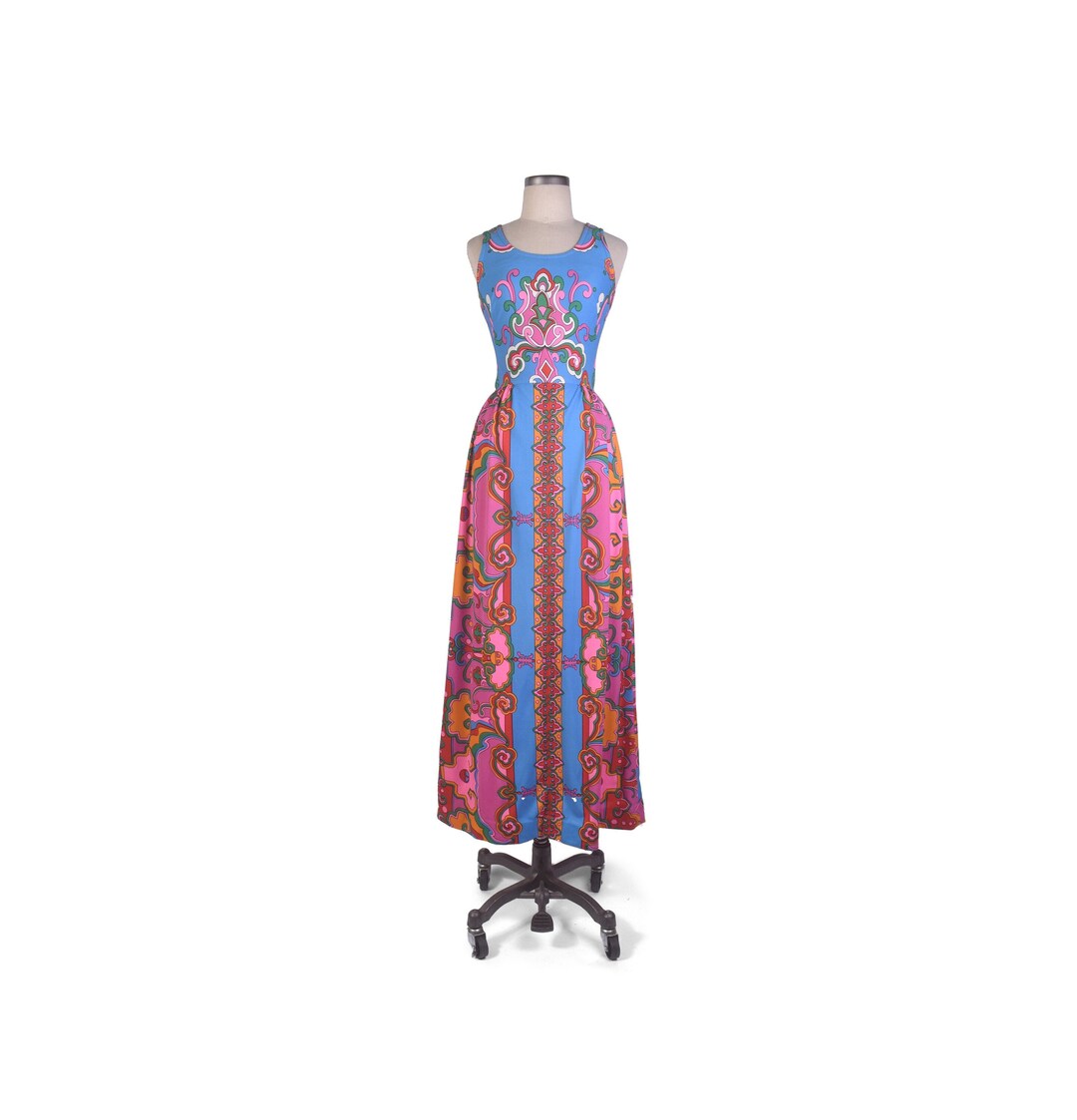 Vintage 70s Dress - 70s Maxi Dress - 70s Hawaiian Dress - 70s ...
