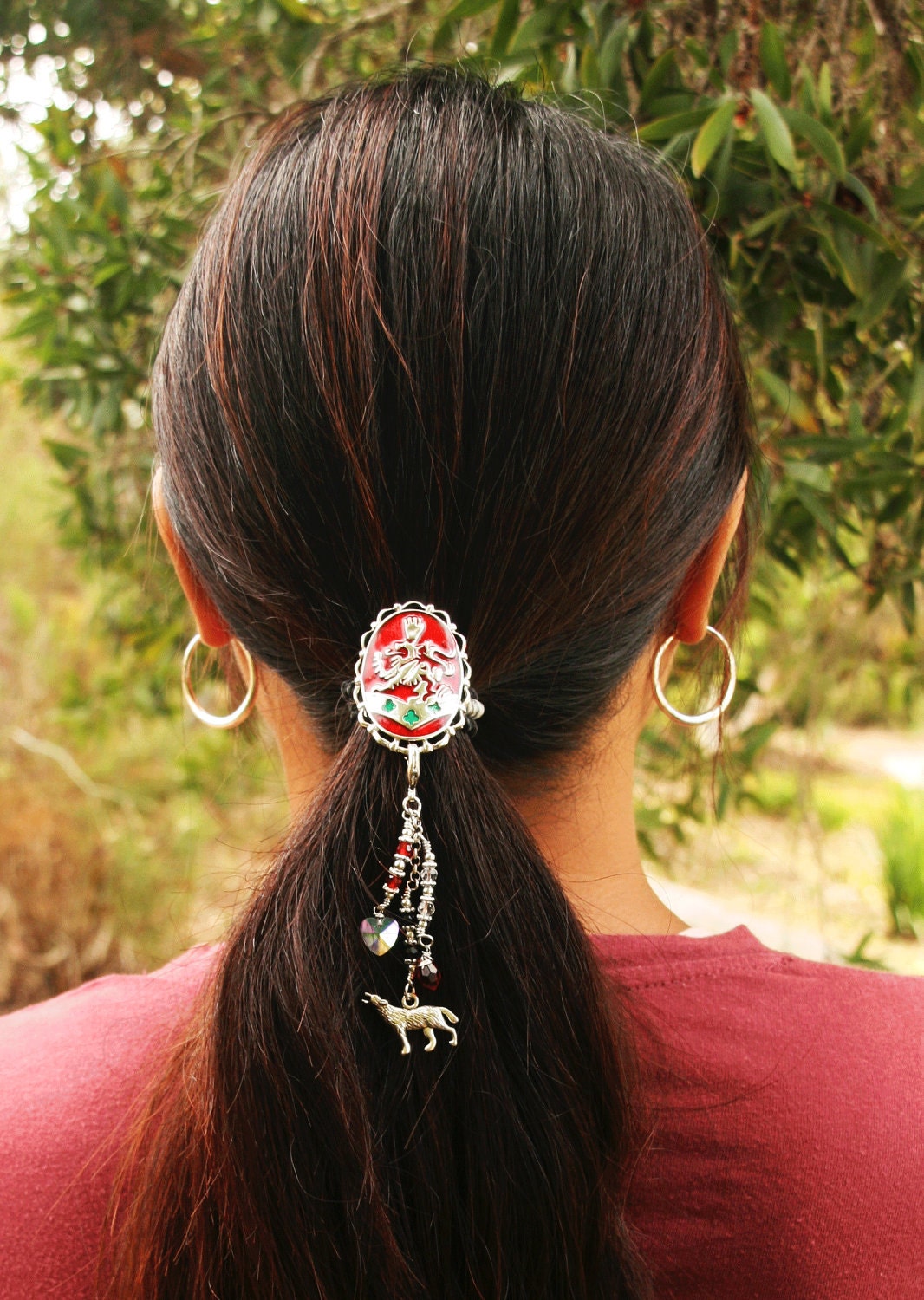 Red Enamel Kingdom Crest Hair Hook Hair Accessory - Etsy
