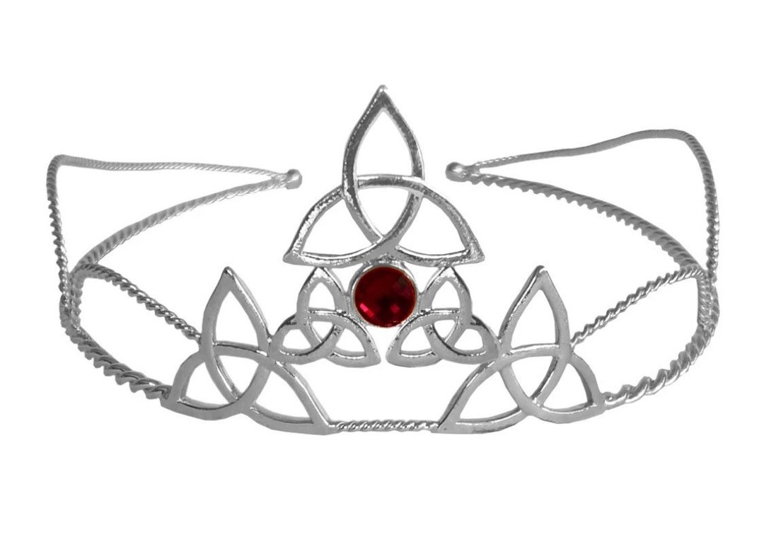 Trinity Tier Celtic Crown, Adjustable, One Size Fits All, Silver or ...