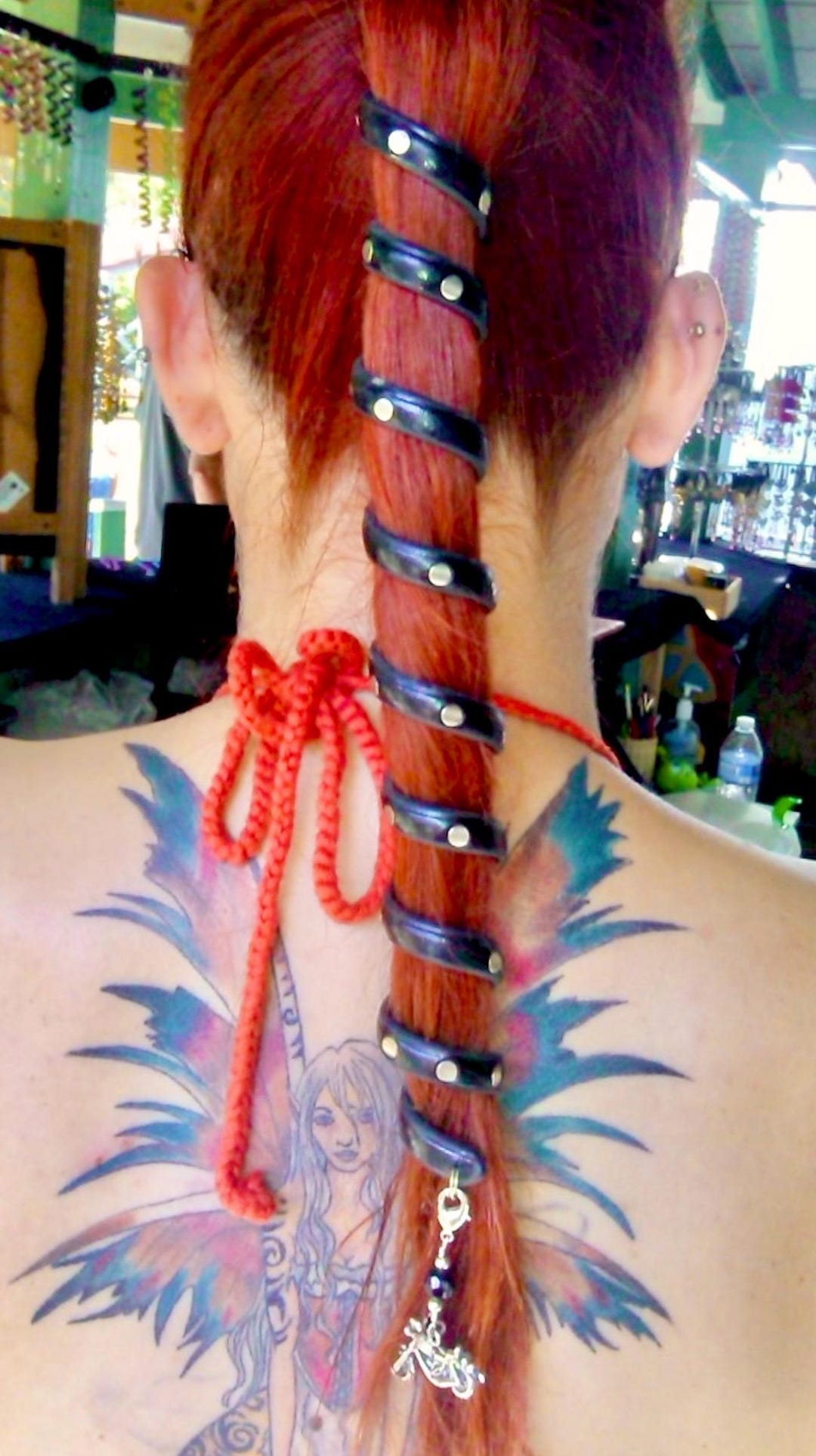 12" Biker Ponytail Wrap With Studs, Hairtwisters, One Size Fits All - Etsy