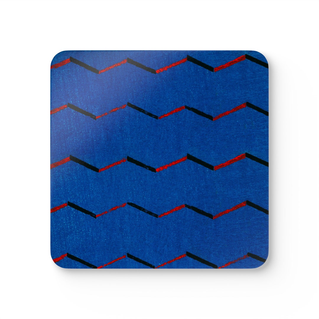 Vintage Japanese Textile Design Corkwood Coaster Set for Modern ...