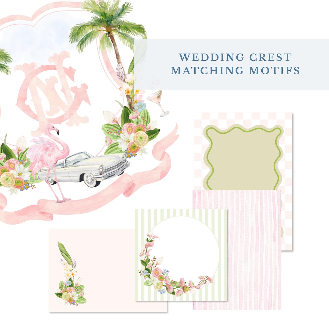 Custom Made to Match Motif Pack | Crest Matching Watercolor Motifs ...