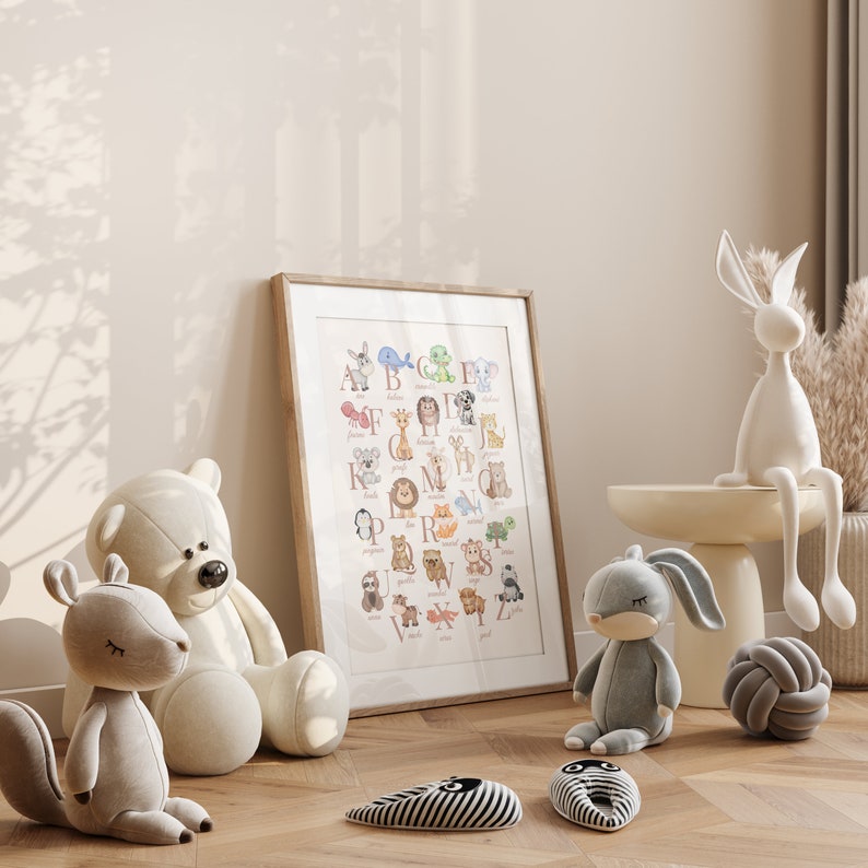 French Animal Alphabet Poster, French Alphabet Poster, Animal Alphabet ...