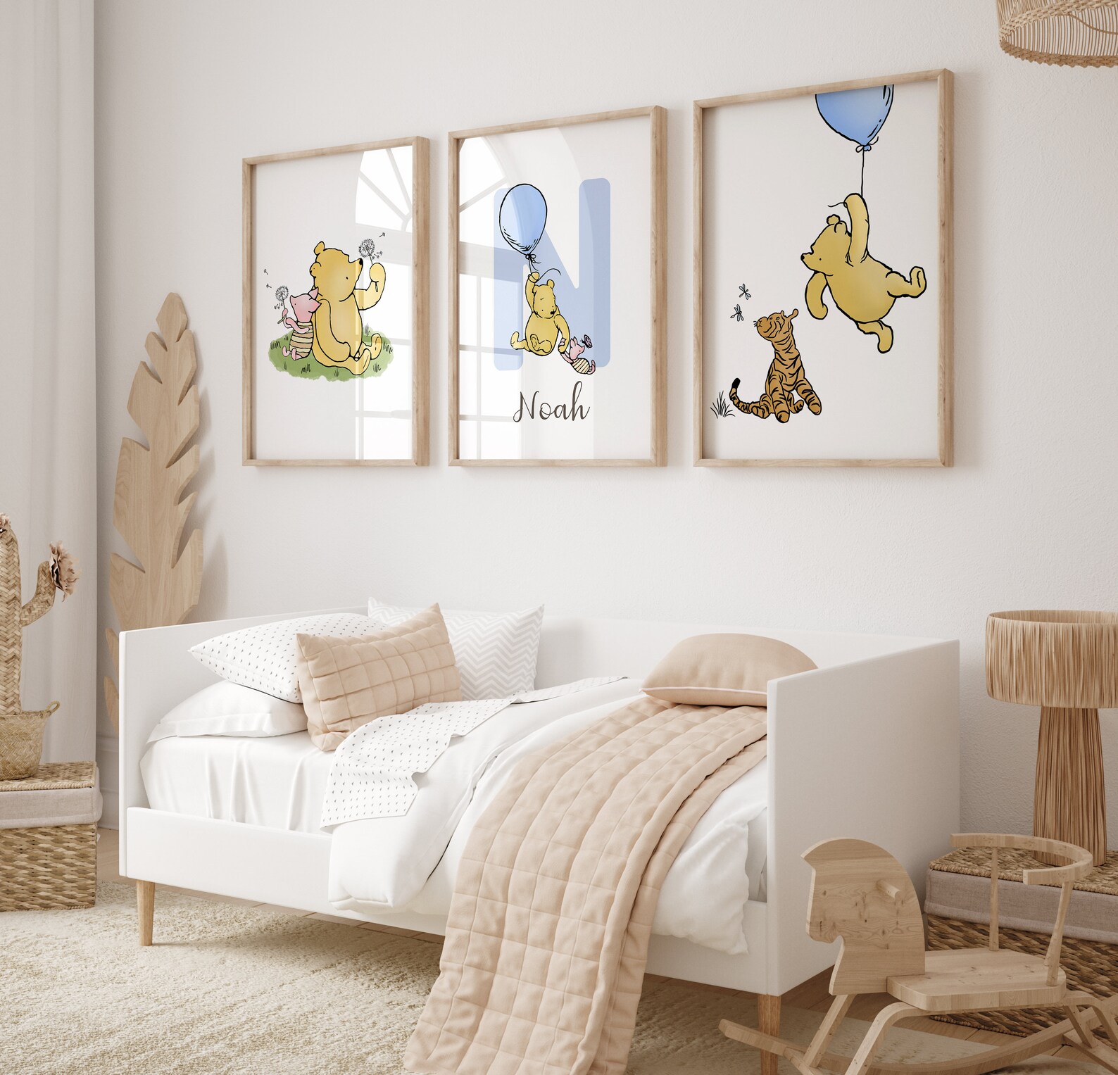 Set of 3 Winnie the Pooh Personalized Name Print, Winnie the Pooh ...
