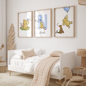 Set of 3 Winnie the Pooh Personalized Name Print, Winnie the Pooh ...