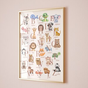 French Animal Alphabet Poster, French Alphabet Poster, Animal Alphabet ...