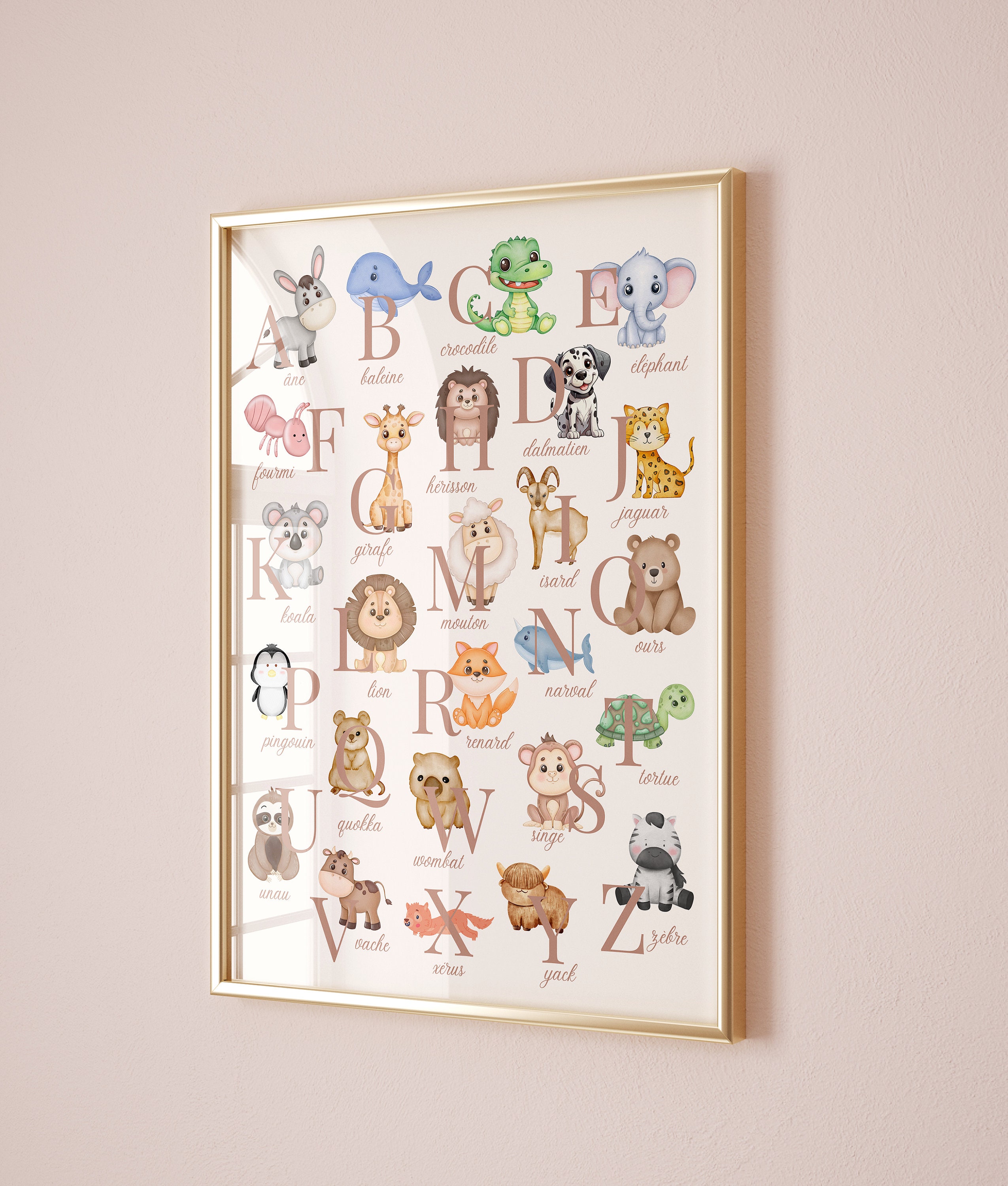 French Animal Alphabet Poster, French Alphabet Poster, Animal Alphabet ...