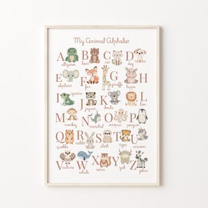 Animal Alphabet Poster, English Animal Alphabet Poster, English ...