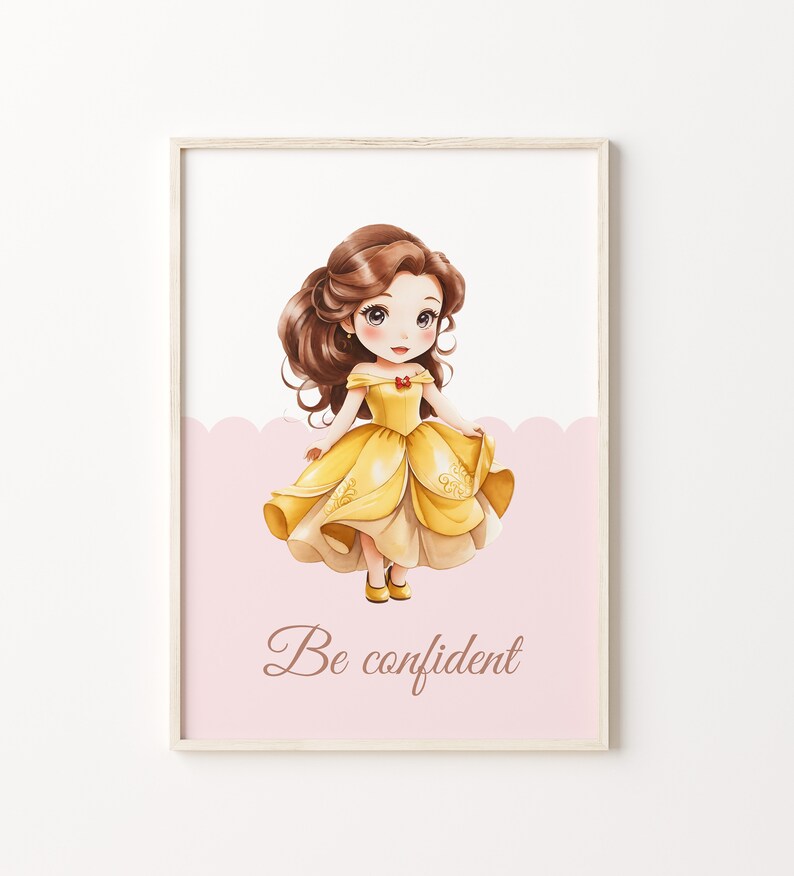 Princesses Set of 6 Posters Princesses Wall Art Princess Girl Room ...
