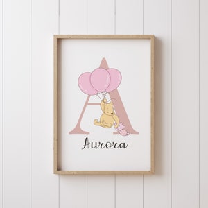 Winnie the Pooh Personalized Name Print, Winnie the Pooh Custom Wall ...