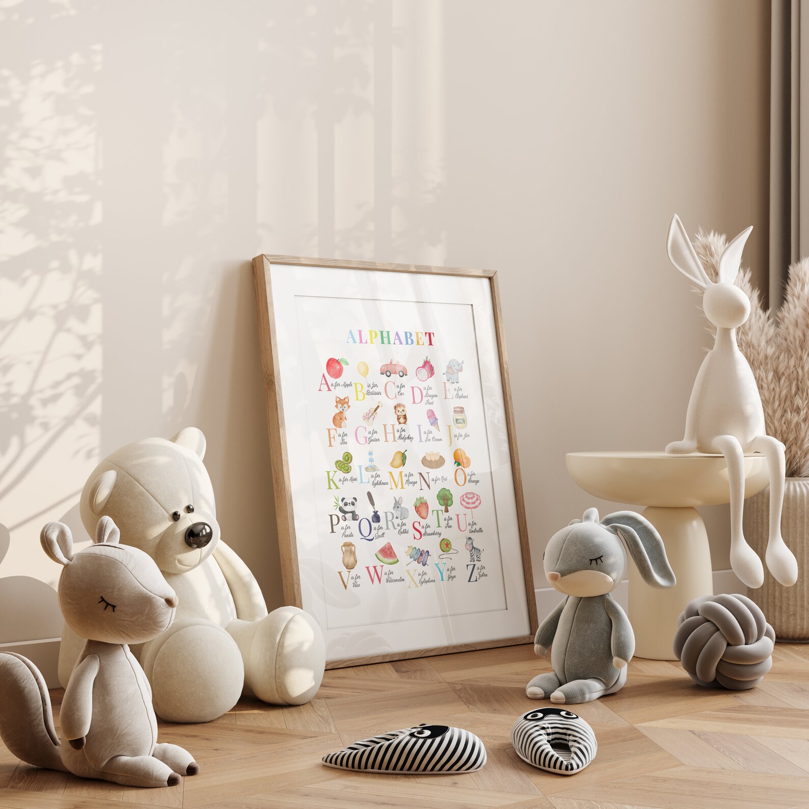 ABC Poster, Watercolour Alphabet, Playroom Decor, Nursery Wall Art ...