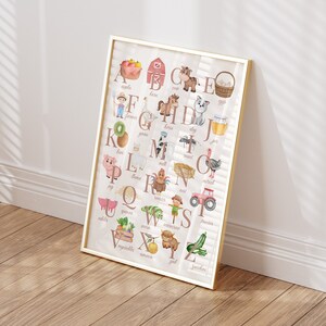 Farm Alphabet Poster, Farm Alphabet Print, Farm Alphabet,abc Farm, Farm ...