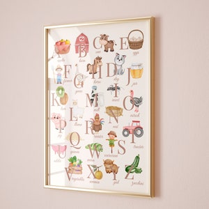 Farm Alphabet Poster, Farm Alphabet Print, Farm Alphabet,abc Farm, Farm ...