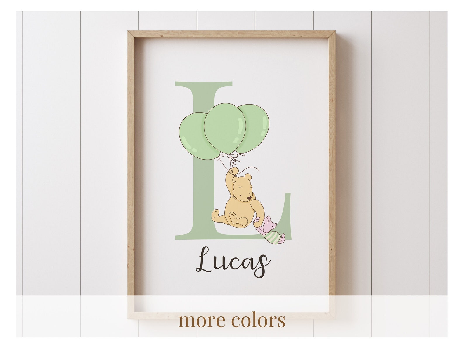Winnie the Pooh Personalized Name Print, Winnie the Pooh Custom Wall ...