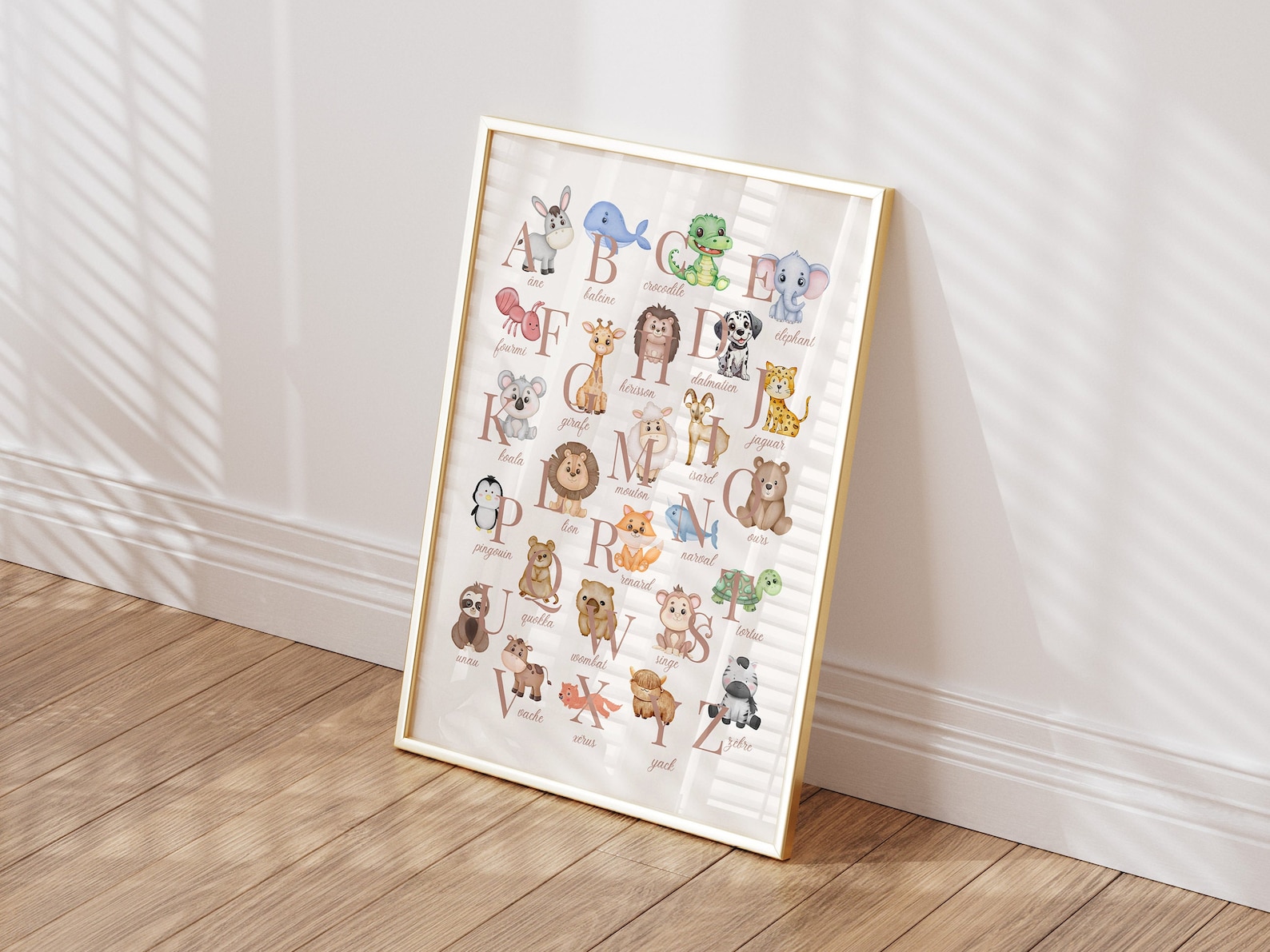 French Animal Alphabet Poster, French Alphabet Poster, Animal Alphabet ...