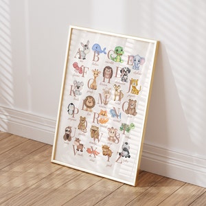French Animal Alphabet Poster, French Alphabet Poster, Animal Alphabet ...