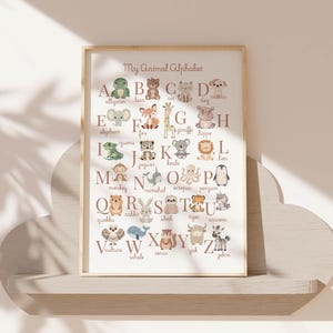 Animal Alphabet Poster, English Animal Alphabet Poster, English ...