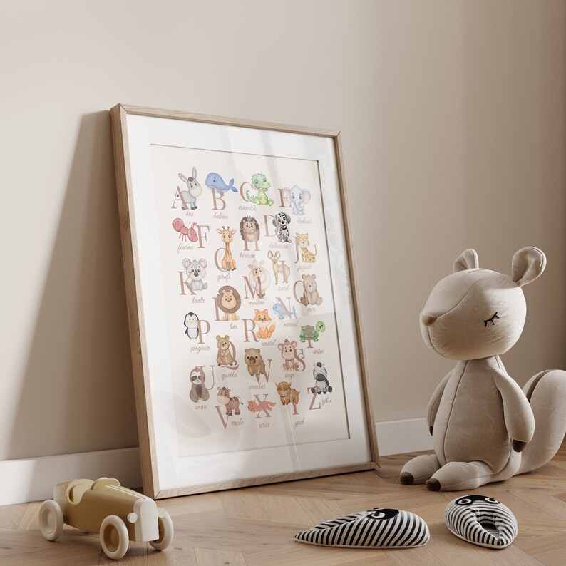 French Animal Alphabet Poster, French Alphabet Poster, Animal Alphabet ...