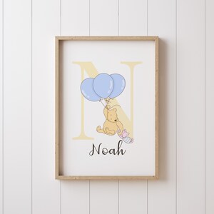 Winnie the Pooh Personalized Name Print, Winnie the Pooh Custom Wall ...