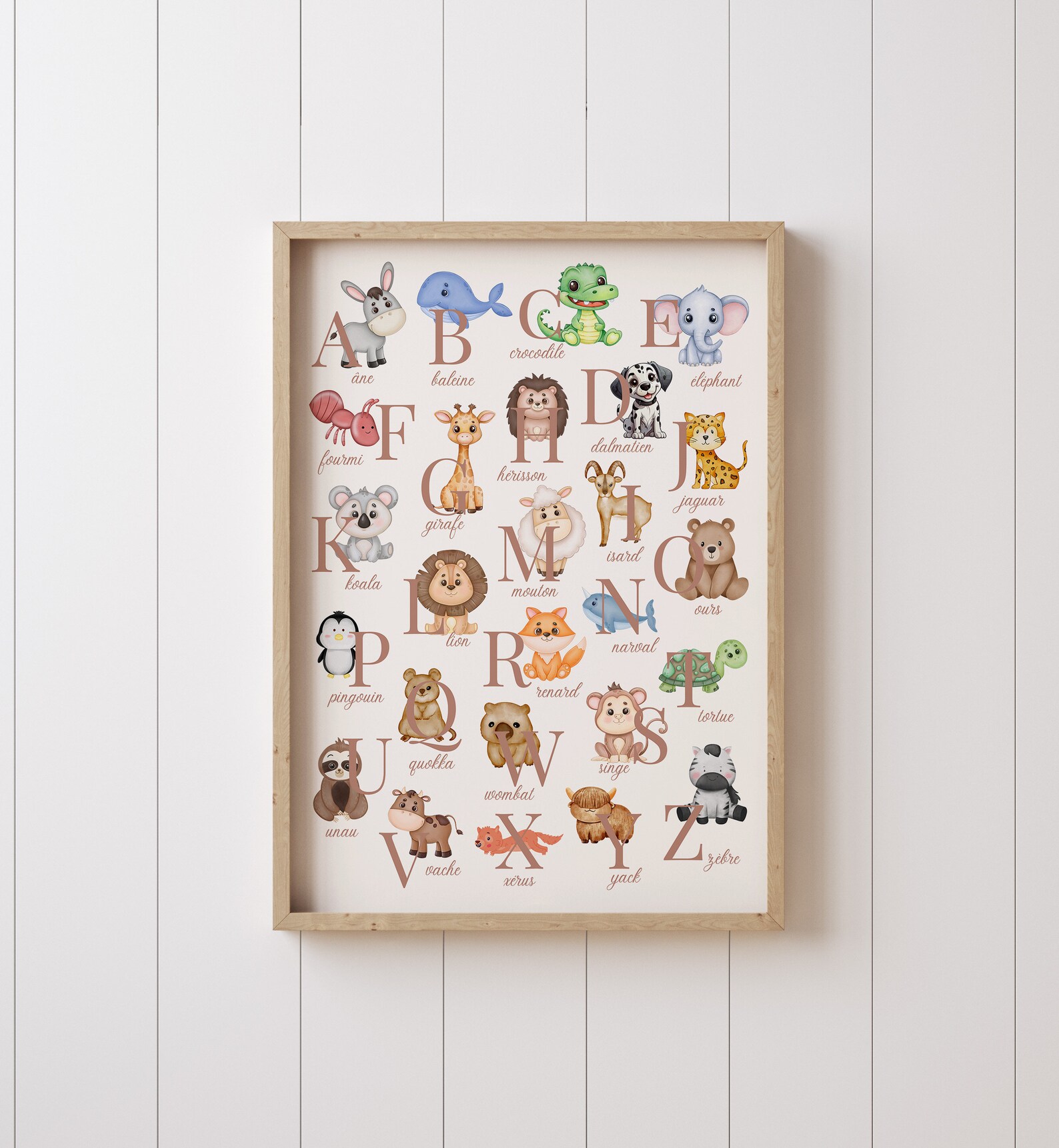 French Animal Alphabet Poster, French Alphabet Poster, Animal Alphabet ...