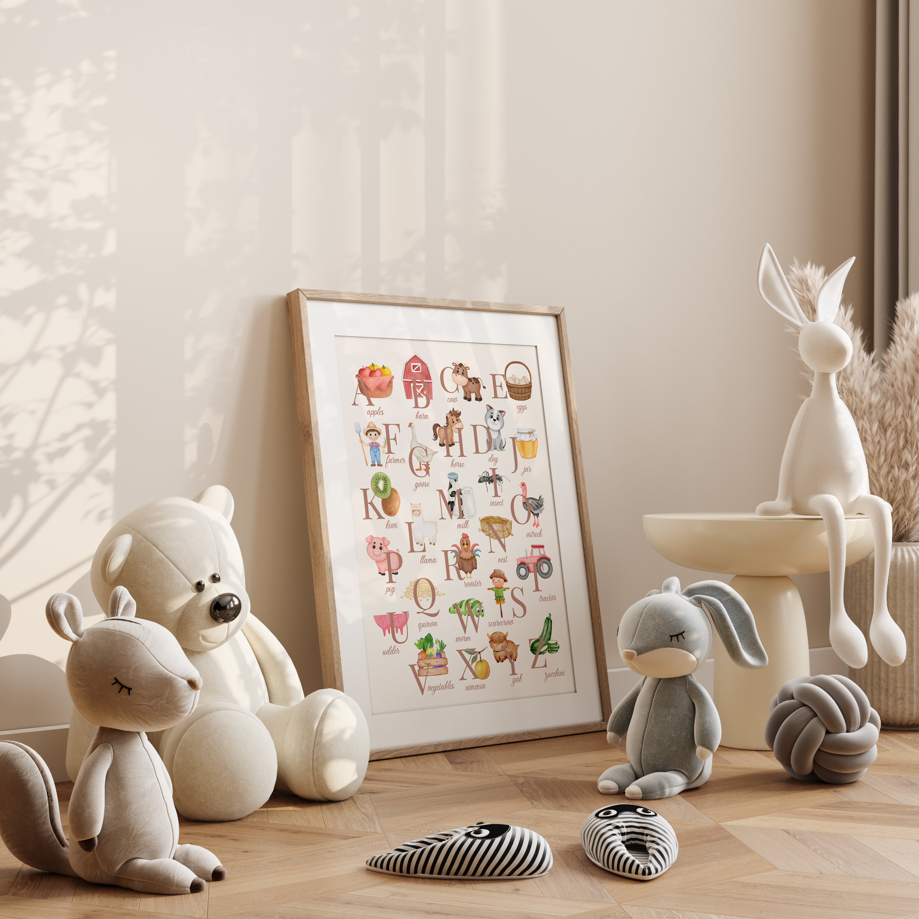 Farm Alphabet Poster, Farm Alphabet Print, Farm Alphabet,abc Farm, Farm ...