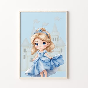 Princesses Set of 6 Posters | Princesses Wall Art | Princess Girl Room ...