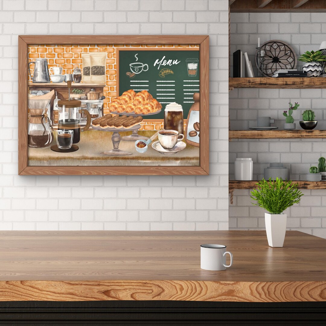Retro Coffee Bar Print: Kitchen Cafe Decor (digital Download) - Etsy